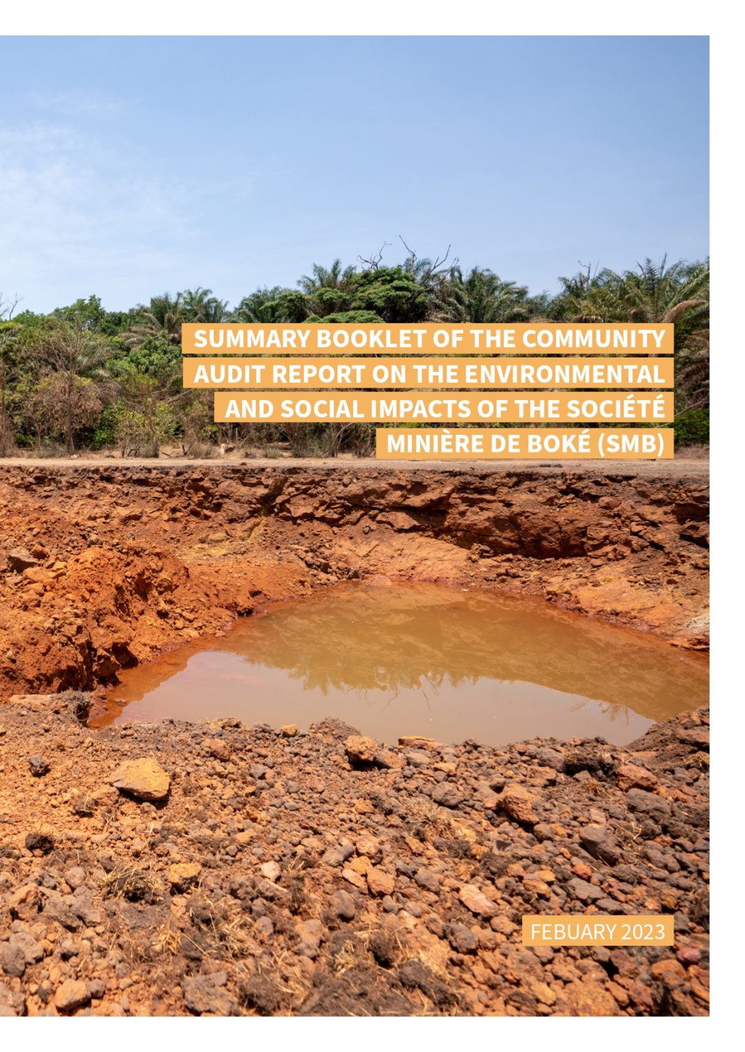 COMMUNITY AUDIT OF ENVIRONMENTAL AND SOCIAL IMPACTS OF THE SOCIETE MINIERE DE BOKE
